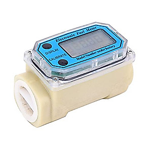 Diesel Fuel Meter Digital Fuel Meter Water Flow Meter Mini Digital Turbine Flowmeter Diesel Fuel Flow Meter 15-120L/min 1" NPT