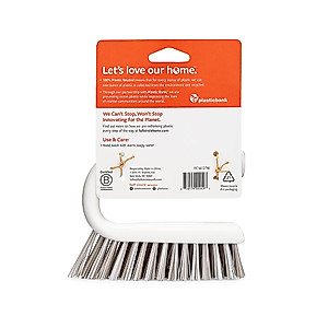 Full Circle Tough Stuff All-Purpose Scrub Brush, White 4.45" x 5.12" x 3.82"