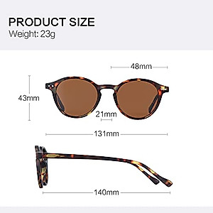 ZENOTTIC Polarized Round Sunglasses, Stylish Sunglasses for Men and Women Retro Classic, Multi-Style Selection