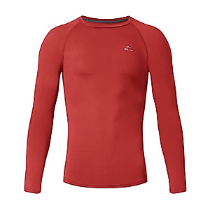 Willit Boys' Compression Shirts Youth Long Sleeve Football Undershirts Kids Baseball Quick Dry Baselayer Red XS