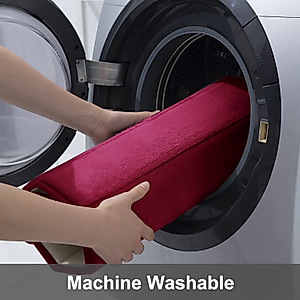 Buganda Memory Foam Bath Mat, 30" x 20", Ultra Soft and Non-Slip Bathroom Rugs, Water Absorbent and Machine Washable Bath Rug for Bathroom, Shower, and Tub, Burgundy