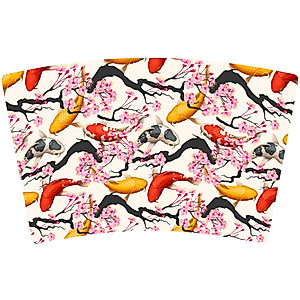 Mugzie 16 Ounce Stainless Steel Travel Mug with Wetsuit Cover - Koi Fish