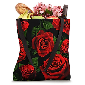 ATELIER H Artisan "Novelty Red Rose Art" Tote Bag
