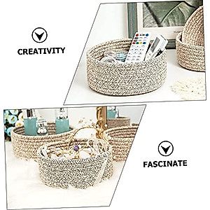 NUSITOU 3pcs Woven Storage Basket Storage Baskets Wicker Storage Bins Kids Storage Bins Woven Storage Organizer Flower Planter Basket Small Woven Baskets Woven Snacks Basket Manual