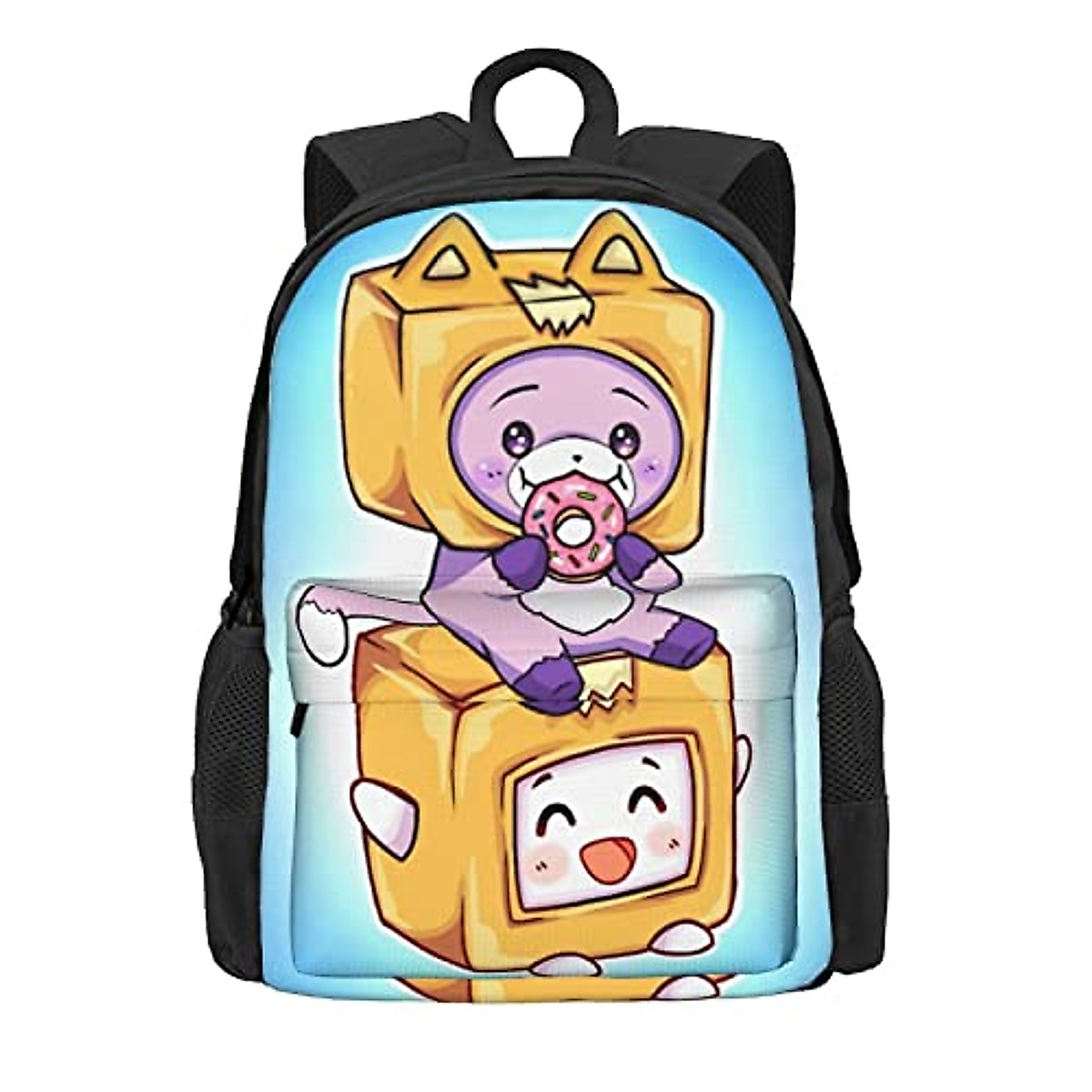 EgVgxir Backpack Foxy Anime Boxy Cartoon Double Shoulder Bag for Unisex 15.6 Inch Laptop Bagpack Large Capacity Travel Backpack for Hiking Work Camping