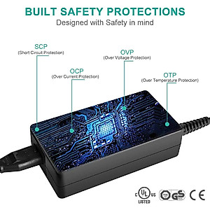 HKY 19V AC/DC Adapter Compatible with LG ADS-45FSQ-19 19040EPG-1 Ultragear 24GL600F 24GL650 24GL65B 24GN50W 24GN53A 27QN600 32QN600 34BL650 B 28MT48 28MT48VF 28MT48U 28MT48DF Monitor Power Supply