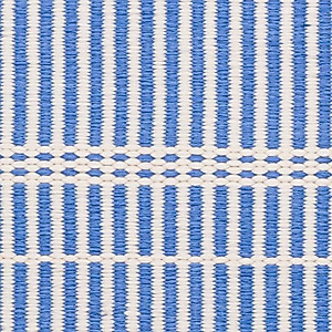 Dash and Albert Marlo French Blue Handwoven Indoor/Outdoor Rug, 8 X 10 Feet, Blue Stripe Pattern