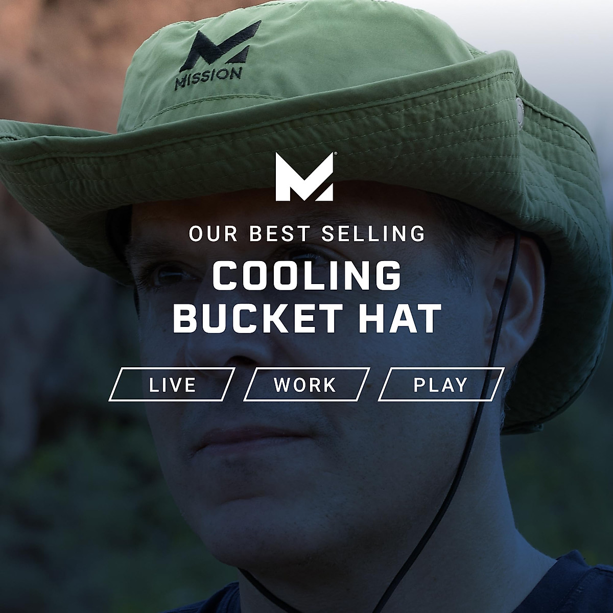 MISSION Cooling Bucket Hat, Turn Light Gray - Unisex Wide-Brim Hat for Men & Women - Lightweight, Foldable & Durable - Cools Up to 2 Hours - UPF 50 Sun Protection - Machine Washable