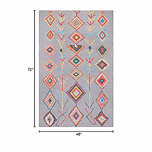 nuLOOM Hand Tufted Belini Area Rug, 4x6, Grey