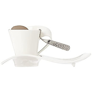 Villeroy & Boch NewWave Caffe 6-Piece Espresso Set, Set for 2, Premium Porcelain, Made in Germany, White