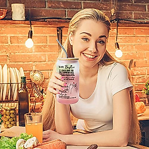 Lightzz Friend Gifts for Women, Bestie Gifts for Women BFF Gift - Friendship Gifts for Women Friends, Friend Birthday Gifts, Birthday Gifts for Women - 16 Oz Can Glass (to my Bestie)