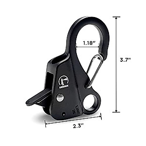 Sebnux Stainless Steel Boat Fender Clip Boat Fender Quick Release Clip Boat Bumper for Docking Ideal for Boat Docking (Black 1 Pack)