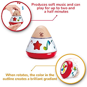 Hape E0332 Rotating Baby Music Box, Spin & Play The Music, Battery Not Needed, 40 x 40 Cm, Multicolor