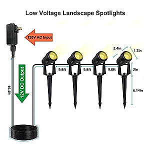 SUNTHIN Outdoor Landscape Lights 4 Pack