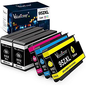 Valuetoner Remanufactured Ink Cartridges Replacement for Upgraded HP 952 XL 952XL Ink Cartridges Combo Pack High Yield for OfficeJet Pro 8710 8720 7740 8740 7720 8715 8702 Printer (5-Pack)