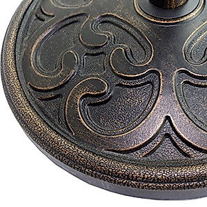 Sunnyglade 18" 22-lbs Outdoor Living Heavy Duty Round Antiqued Patio Umbrella Base