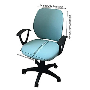 Flexible Computer Chair Cover Office Swivel Chair Cover- Protective & Stretchable Universal Chair Covers Stretch Rotating Chair Slipcover (Blue)