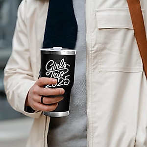 Girls Trip 2025 Gym Tumbler With Lids,Gifts For Mothers,Stainless Steel Wine Tumbler With Lid For Home