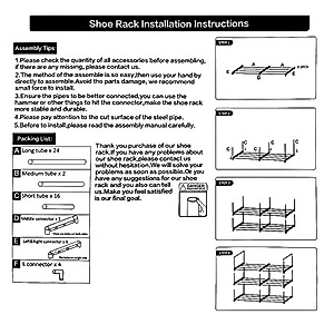 MAHIPOCI Metal Shoe Rack 3 Tier Shoe Rack Entryway Shoe Rack Mens Shoe Rack Front Door Shoe Rack Closet Shoe Rack Floor Long Shoe Rack for Closet Shoe Rack Organizer for Entryway 3 Shelf Shoe Rack