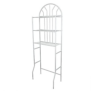 3-Tier Over The Toilet Storage Rack, Shelves Bathroom Organizer Shelf Space Saver, Multifunctional Bathroom Organizer Over Toilet Shelf, Stable Freestanding Toilet Rack - 69.7*25.6*13.4in