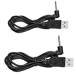Smays Charging Cable Compatible with Lush 2 - USB DC 2.5mm Charger Cord Black (2-Pack)