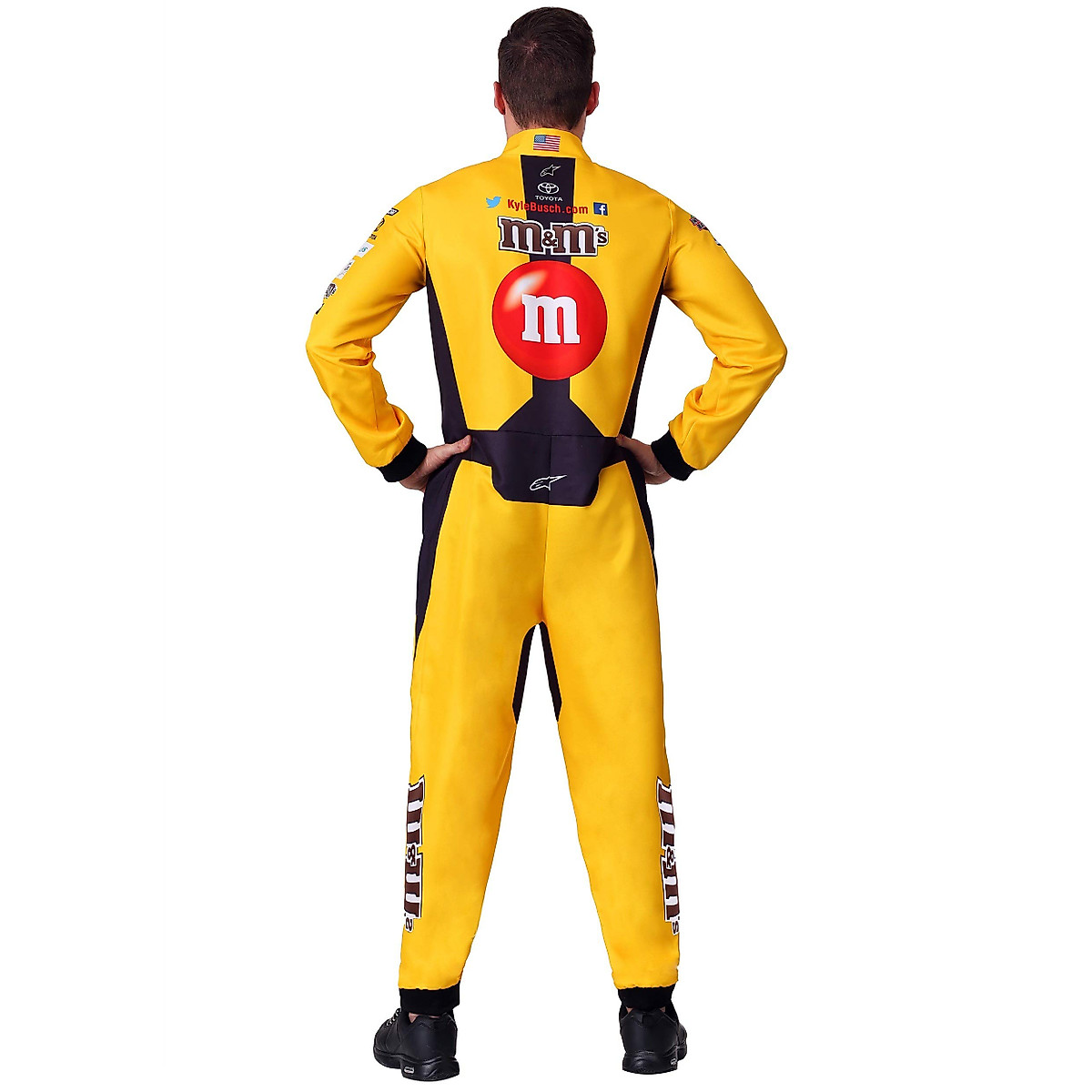 Fun Costumes Uniform Costume of NASCAR Kyle Busch Plus Size 2X Yellow 2X