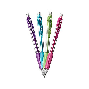BIC Velocity Strong Lead Mechanical Pencils, With Colorful Barrel, Thick Point (0.9mm), 5-Count Pack Mechanical Pencils With Erasers