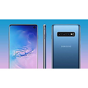 SAMSUNG Galaxy S10+ Plus 128GB+8GB RAM SM-G975F/DS Dual Sim 6.4" LTE Factory Unlocked Smartphone International Model No-Warranty (Prism Blue)