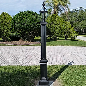 Mayne 5835-BK Signature Outdoor Lamp Post, 9.5x9.5, Black