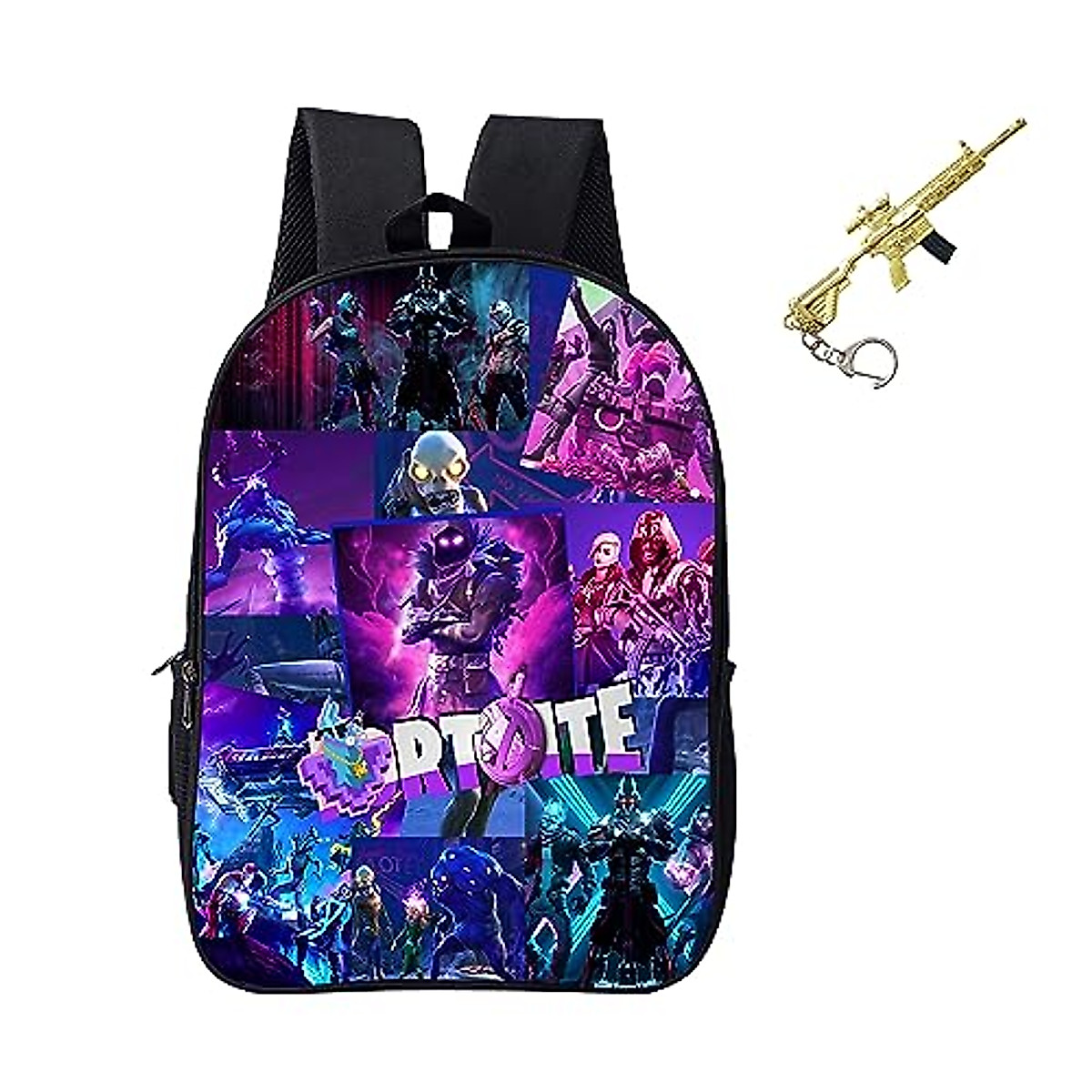 HHZIYA Gaming Backpack 3D Toddle Kids Schoolbag Casual Lightweight Bookbag Large Capacity Laptop Bags with Key Pendant