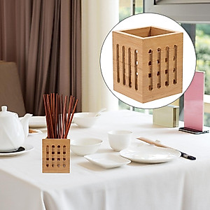 Cabilock Dishes Drying Rack Korean Chopsticks Cutlery Drying Holder Basket Wooden Bamboo Chopsticks Holder Tableware Drainer Cutlery Storage Organizer Caddy Utensil Drying Rack Korean Chopsticks
