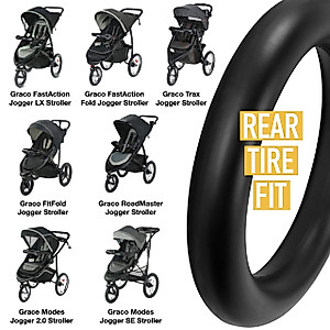 Graco Stroller Tire Tube Replacement - [Rear Wheels] 16"x1.75" Inner Tube for Graco Jogging Strollers - Wayfinder, Alterrain, Revolution Flex/Pro/SE, Strides, Ironman & All Duallie Joggers