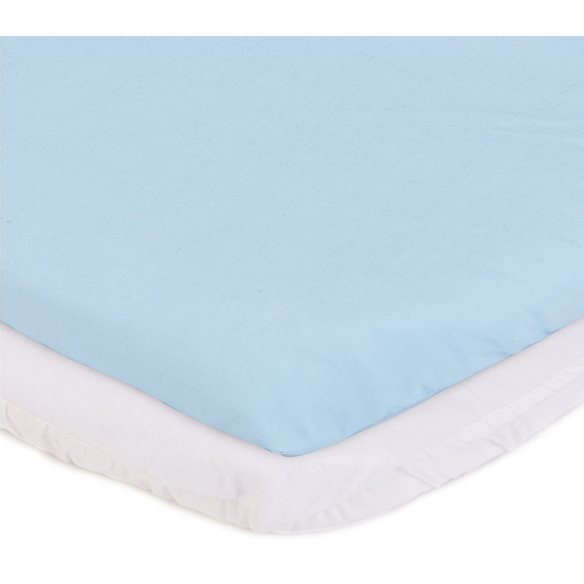 aBaby Bassinet Mattress Protector and Sheet Combo, Blue, 16" x 32"