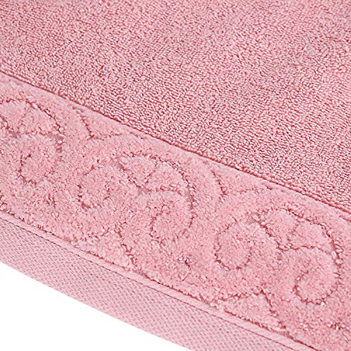 Jixiangdou Hand Towel ,Cotton Hand Towel Ultra Soft Large Absorbent Towel for Bathroom Home Hotel Spa, 13 x 30 Inch, 1Pack,Pink