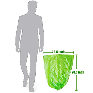 Trash Bags Biodegradable, Strong Rubbish Bags, Trash bags Recycling & Degradable Garbage Bags, Compostable Bags (Green, 13 Gallon)