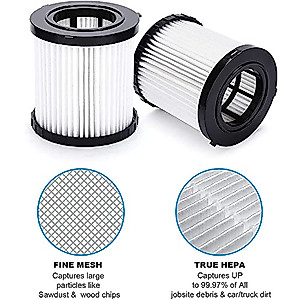 DCV5801H Hepa Replacement Filter Compatible for DeWalt DCV580 & DCV581H Wet Dry Vacuum Pack of 2