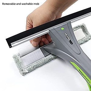 Amazon Basics Extendable Window Squeegee with Spray, Aluminum Extension Pole, 49 to 69 Inch