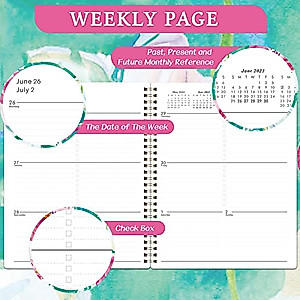 Planner 2023-2024 - July 2023-June 2024, Academic Planner 2023-2024, Weekly & Monthly Planner, 8" x 10", 2023-2024 Planner with Twin-Wire Binding, Thick Paper, Check Boxes, Printed Monthly Tabs,