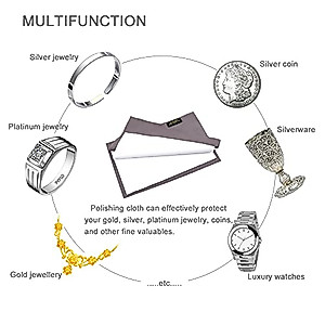 JLKCTHH 2 PCS Professional Polishing Cloth Large Jewelry Cleaning Cloths, 100% Cotton Multi-Layer Double-Sided Jewelry Cleaning Cloth for Gold Silver Platinum Jewelry