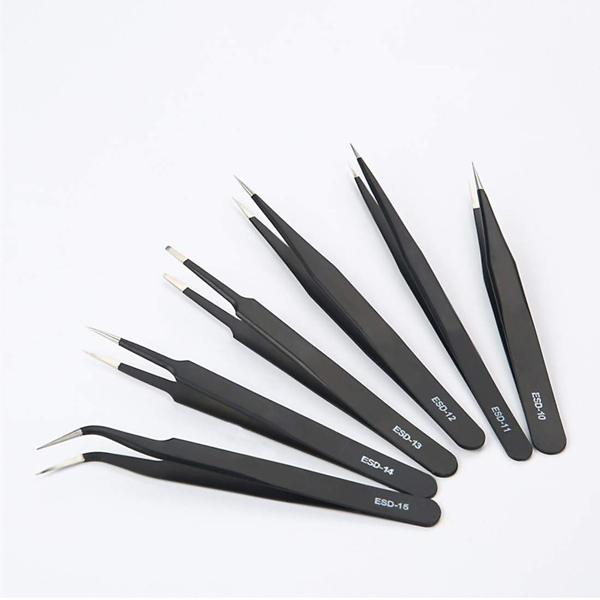 6PCS - YURROAD Multifunctional Stainless Tweezers Kit Quilling Tools for Artwork