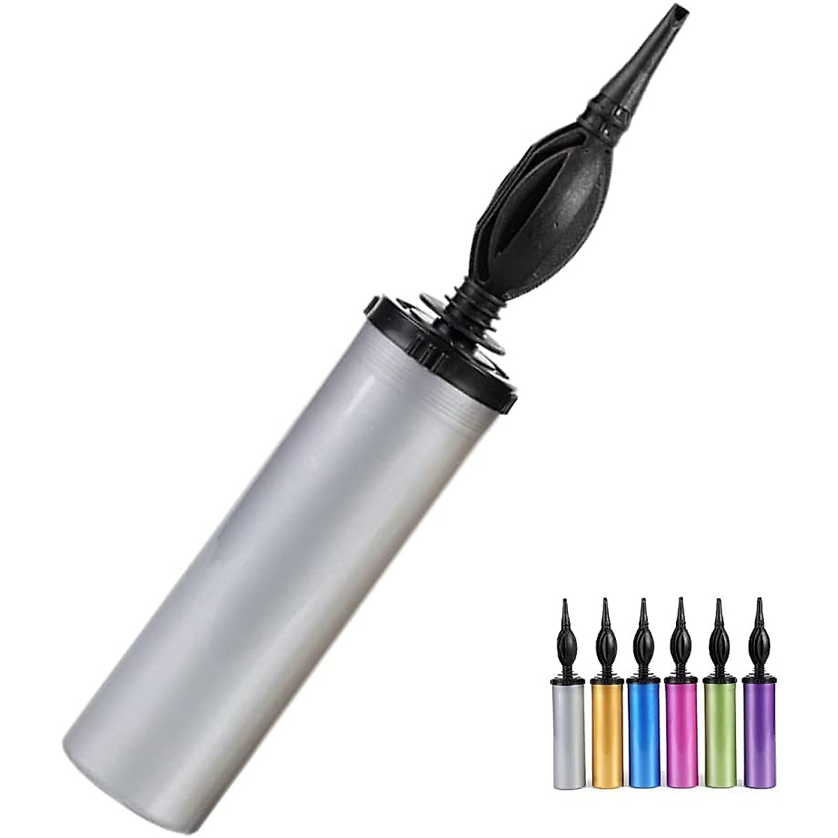 KONGCHAN Balloon Pump Hand Held,Sturdy Balloon Hand Manual Inflator Hand Pump suitable for balloon arch kit, helium balloons, foil & confetti Balloons Yoga Ball（Random Color）