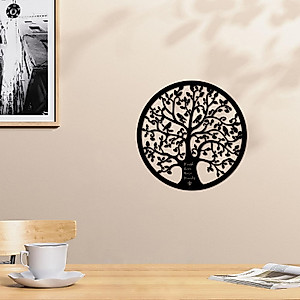 ESTART Tree of Life Metal Wall Art 2 Set, Family Tree with birds on branch Wall Hanging Decoration for Balcony Patio Porch Bedroom Living Room Garden Office and Farmhouse