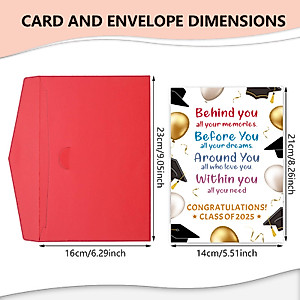 ARKUKU 2025 Graduation Card for Him Her, Graduation Card for High School College, Class of 2025 Card Gift, 2025 Graduation Card, Inspirational Congratulation Card for High School College Graduation