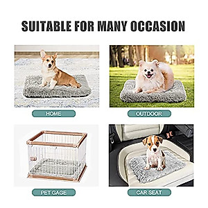 HDLKRR Cat Bed Small Dog Bed, Self Warming Cat Beds Self Heating Cat Dog Mat, Extra Warm Thermal Pet Pad for Indoor Outdoor Pets, Calming Dog Crate Bed Pet Cushion, 23.6x19.7inch