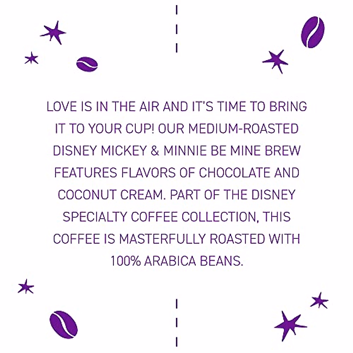 Joffrey's Coffee - Disney Mickey & Minnie Be Mine Brew, Disney Specialty Coffee Collection, Medium Roast, Arabica Beans, Chocolate & Coconut Cream Flavor, Brew or French Press (Whole Bean, 11 oz)