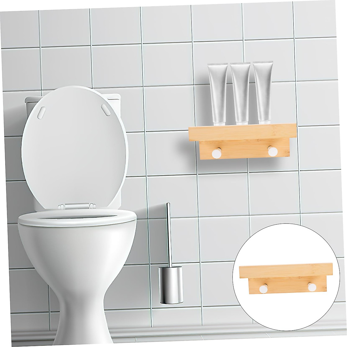 HOLIDYOYO Household Floating Shelf Macrame Shelf Wall Hanging Key Holder for Wall Simple Wall Shelf Wall Mounted Shelf Kitchen Wall Rack Household Wall Shelf Wall Floating Shelves