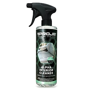 Proje Premium Car Care - Alpha Interior Cleaner - Leather Seat Cleaner - Multi-Surface Safe - Interior Car Cleaning Spray - PH Balanced - All in One Cleaner - Safe on Dash, Leather, Vinyl, Plastics, Trim, Glass, & More