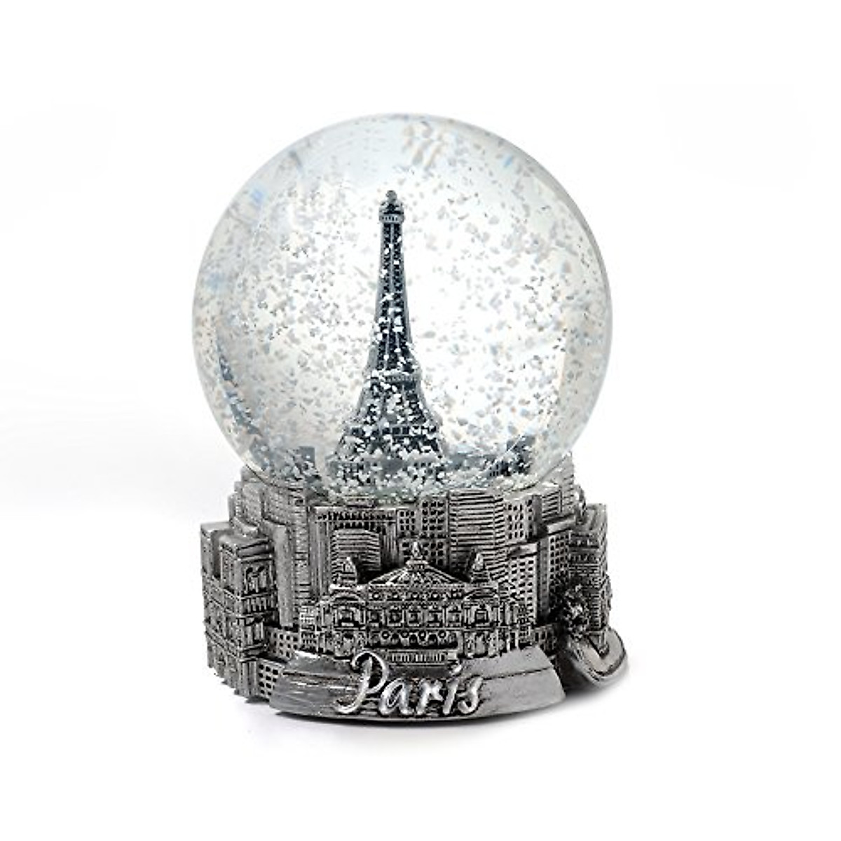 Paris France Eiffel Tower Musical Snow Globe 100mm - Plays"La Vie En Rose"
