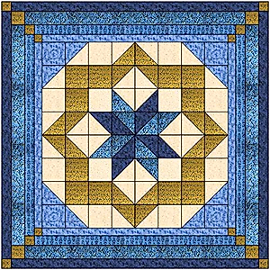 Material Maven Easy Quilt Kit Constellation/French Country/Precut Ready to sew