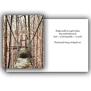 Moving Truths Thank You for Being a Bridge for Me Thank You Card | Teacher Thank You Card | Coach Thank You Card | Mentor Thank You Card | Counselor Thank You Card (4.25 x 5.5 Inches)